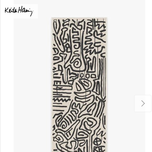 Ruggable | Accents | Keith Haring Freestyle Black Ivory Runner | Poshmark